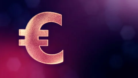 Animation icon or emblem of Euro Logo.. ... | Stock Video | Pond5
