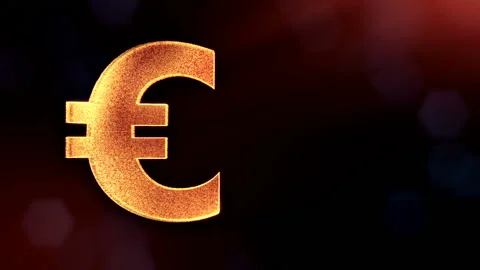 Animation icon or emblem of Euro Logo.. ... | Stock Video | Pond5
