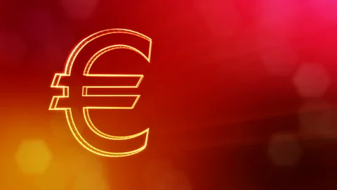 Animation icon or emblem of Euro Logo. F... | Stock Video | Pond5