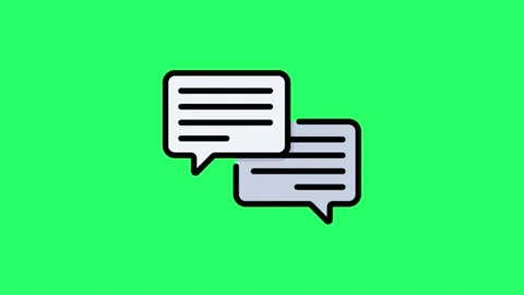 Animation icon text box on green screen. | Stock Video | Pond5