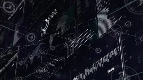 Animation of icons connected with lines ... | Stock Video | Pond5