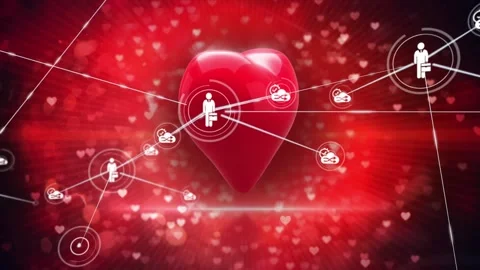 Animation of icons connected with lines ... | Stock Video | Pond5