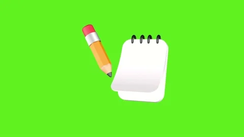 Animation icons of notepad and pencil , ... | Stock Video | Pond5