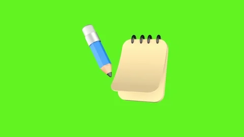 Animation icons of notepad and pencil , ... | Stock Video | Pond5