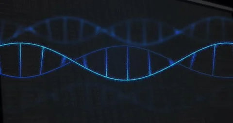 Animation of illuminated blue dna helix ... | Stock Video | Pond5