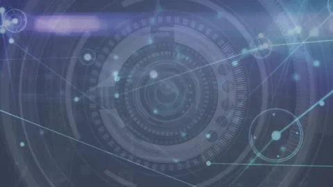 Animation of illuminated connected dots ... | Stock Video | Pond5