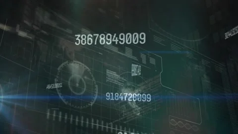 Animation of increasing numbers over glo... | Stock Video | Pond5