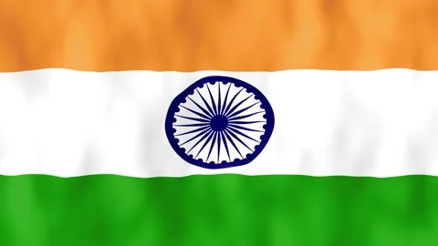 animation of the india flag waving in th... | Stock Video | Pond5