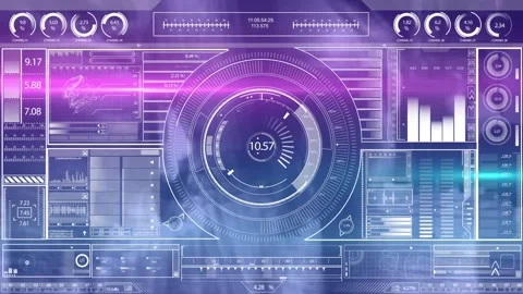 Animation of infographic interface and l... | Stock Video | Pond5