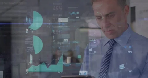 Animation of infographic interface and t... | Stock Video | Pond5