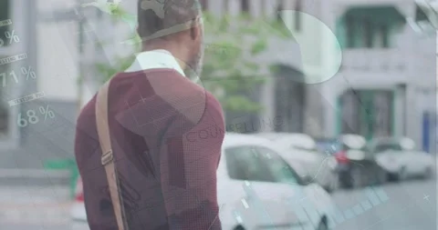 Animation of infographic interface, coun... | Stock Video | Pond5