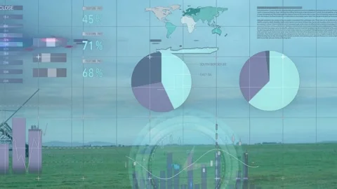 Animation of infographic interface with ... | Stock Video | Pond5