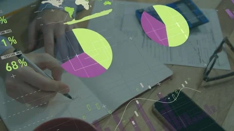 Animation of infographic interface, over... | Stock Video | Pond5