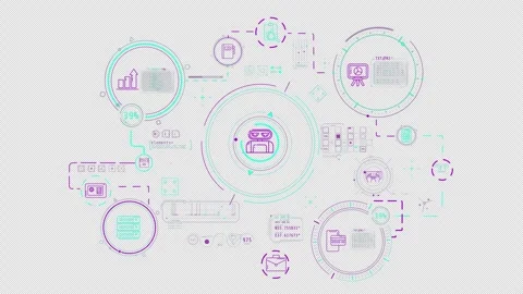 Animation of infographic schema about AI... | Stock Video | Pond5