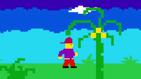 Animation inspired by retro video games ... | Stock Video | Pond5
