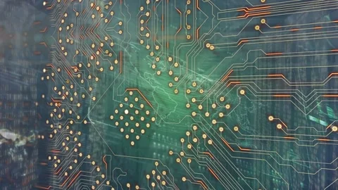 Animation of integrated circuit over con... | Stock Video | Pond5