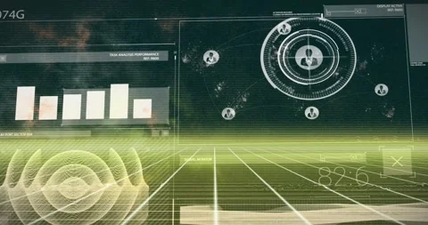 Animation of interface with data process... | Stock Video | Pond5