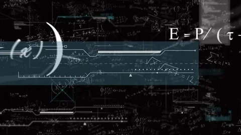 Animation of interface with mathematical... | Stock Video | Pond5
