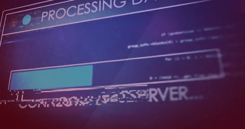 Animation of interface messages processi... | Stock Video | Pond5
