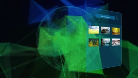 Animation of interface with nature locat... | Stock Video | Pond5