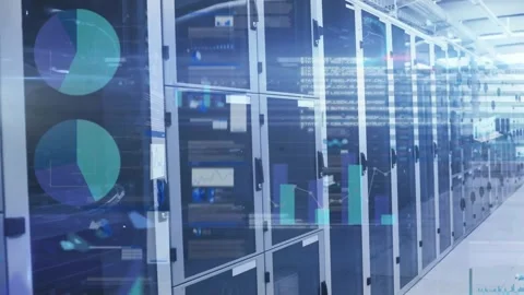 Animation of interface with statistical ... | Stock Video | Pond5