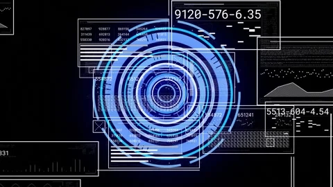 Animation of interfaces with data proces... | Stock Video | Pond5