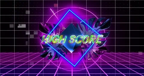Animation of interference and high score... | Stock Video | Pond5