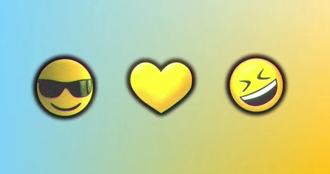 Animation of interference over emoji ico... | Stock Video | Pond5