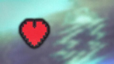 Animation of interference over heart ico... | Stock Video | Pond5
