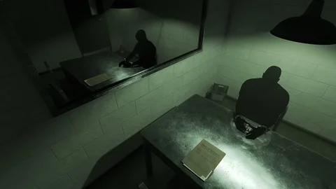 Animation of an interrogation room with ... | Stock Video | Pond5