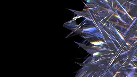 Animation Of Iridescent, Shattered Glass... | Stock Video | Pond5