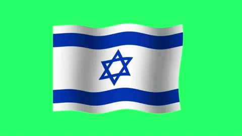 Animation Israel flag on green backgroun... | Stock Video | Pond5