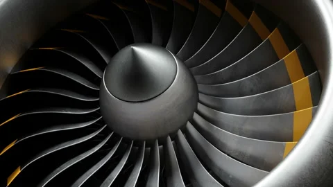 Animation jet engine, close-up view jet ... | Stock Video | Pond5