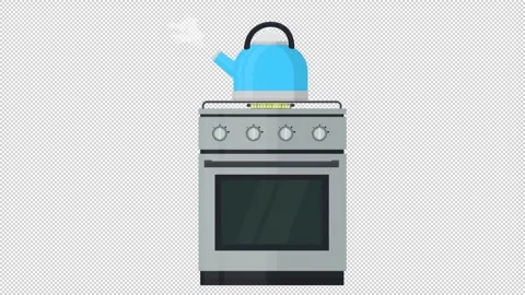 Animation of a kettle boiling water. Car... | Stock Video | Pond5