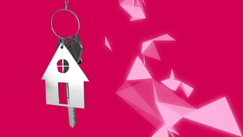 Animation of key with house keychain ove... | Stock Video | Pond5