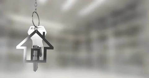 Animation of keys with house keychain ov... | Stock Video | Pond5