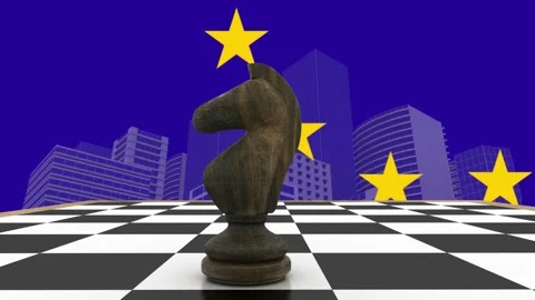 Animation of knight on chess board, euro... | Stock Video | Pond5