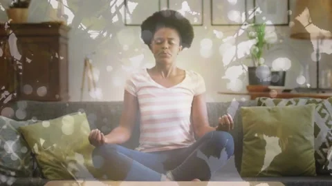 Animation of leaves and light spots over... | Stock Video | Pond5