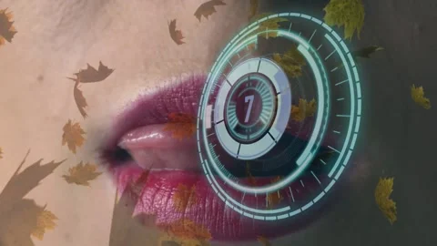 Animation of leaves and scope scanning o... | Stock Video | Pond5