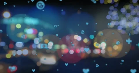 Animation of lens flares and multiple me... | Stock Video | Pond5