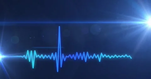 Animation of lens flares and waveform mo... | Stock Video | Pond5