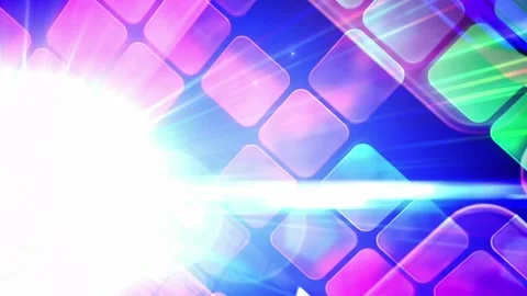 Animation of lens flares over looping sq... | Stock Video | Pond5