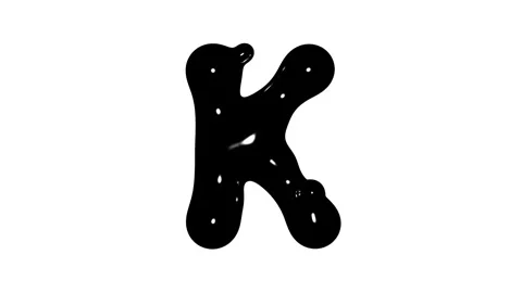 Animation of letter K isolated on white ... | Stock Video | Pond5