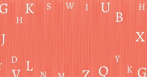 Animation of letters floating and copy s... | Stock Video | Pond5