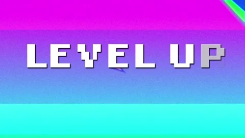 Animation of level up in digital abstrac... | Stock Video | Pond5