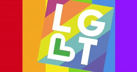 Animation of lgbt text over rainbow back... | Stock Video | Pond5