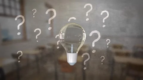 Animation of light bulb and question mar... | Stock Video | Pond5