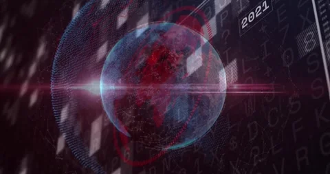 Animation of light spot over spinning gl... | Stock Video | Pond5