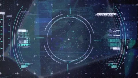 Animation of light trails and scope scan... | Stock Video | Pond5