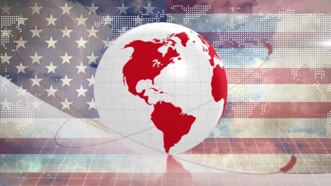 Animation of light trails over spinning ... | Stock Video | Pond5